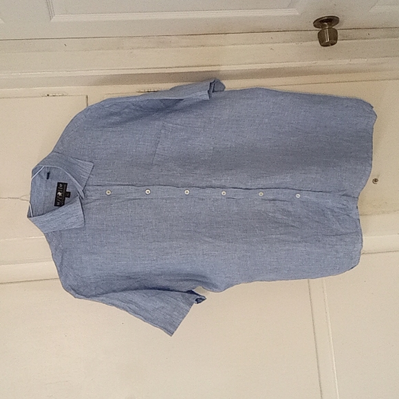Hart Schaffner Marx | Shirts | Hart Schaffner Marx 0 Linen Sky Blue ...